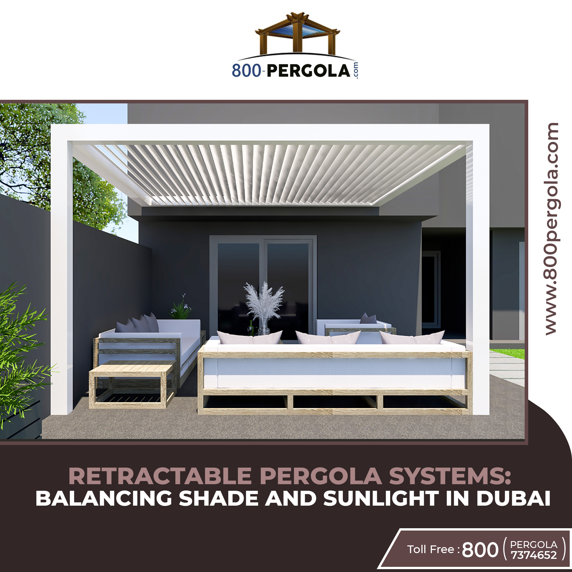 Retractable Pergola System: Balancing Shade and Sunlight in Dubai