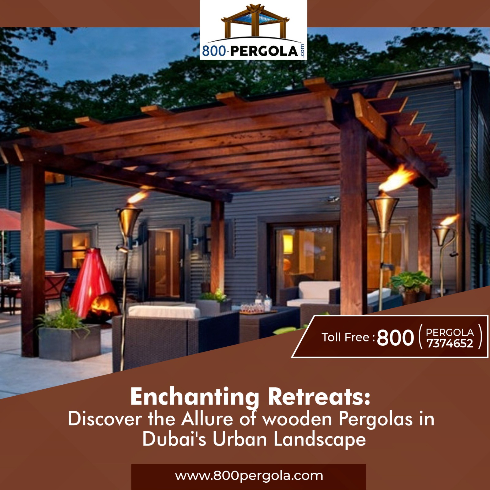 Enchanting Retreats: Discover the Allure of Wooden Pergolas in Dubai's ...