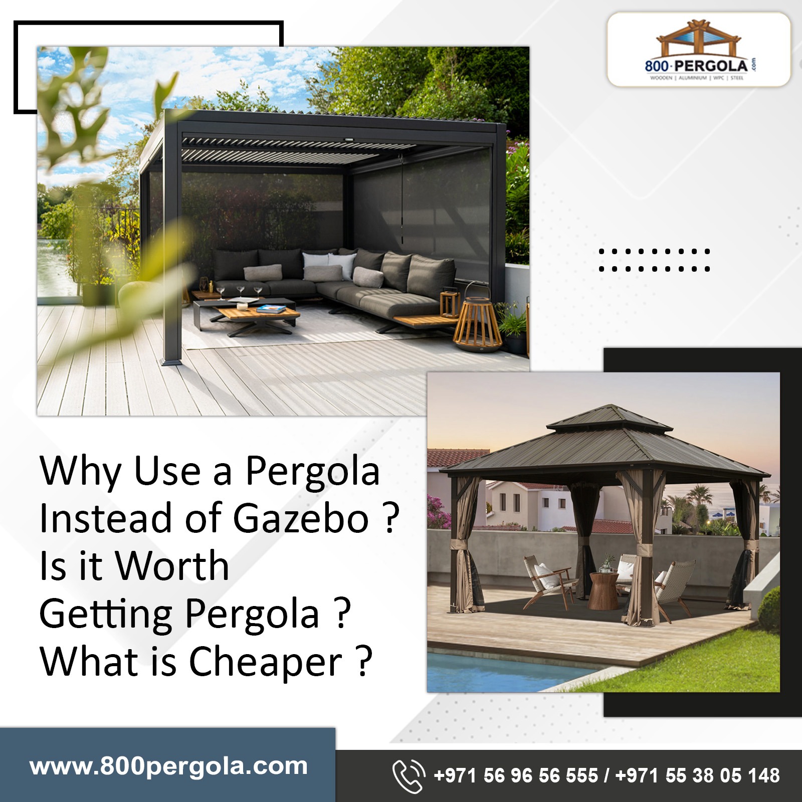 Why use a pergola instead of Gazebo? is it worth getting Pergola? What ...