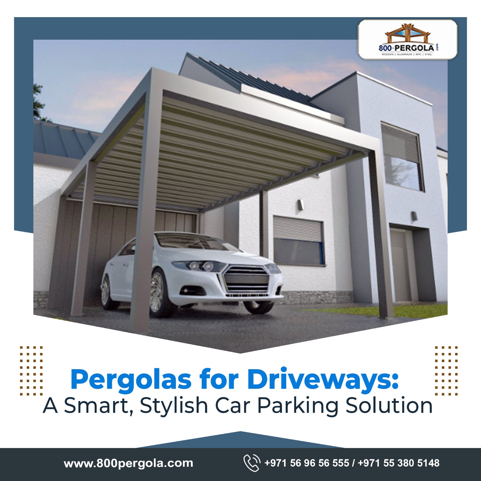 Pergolas for Driveways: A Smart, Stylish Car Parking Solution